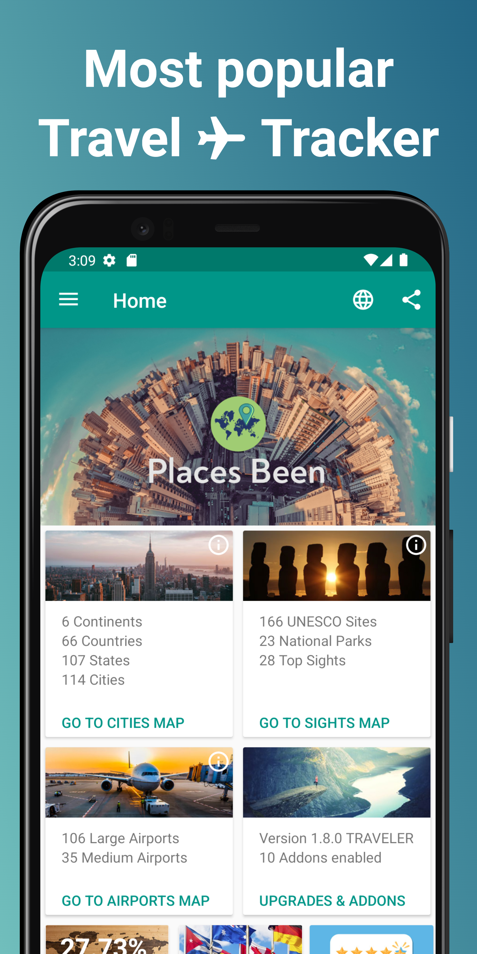 Places Been travel tracker app for Android & iOS App | by myarx apps