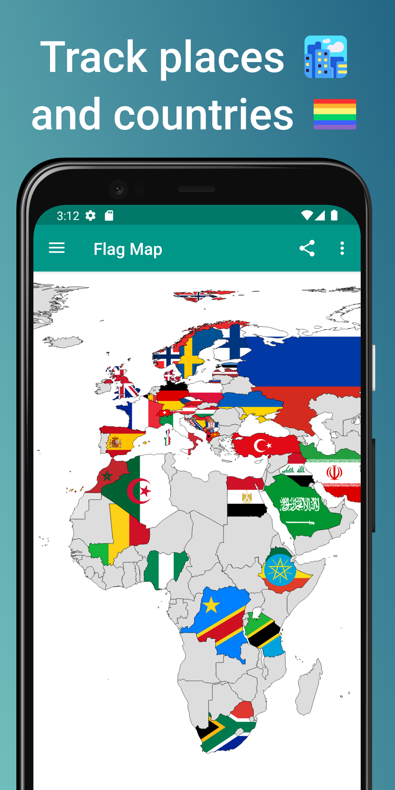 Places Been travel tracker app for Android & iOS App | by myarx apps
