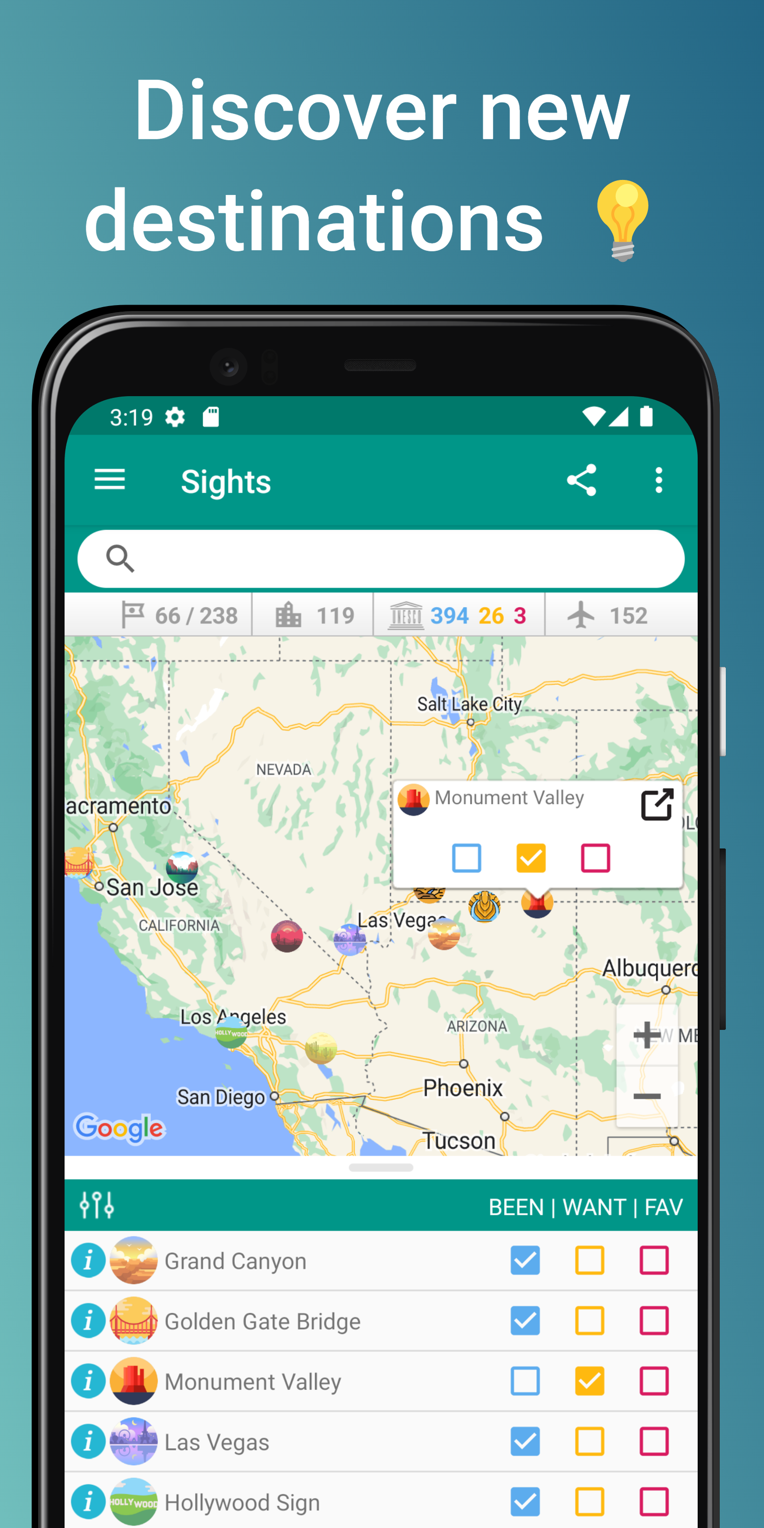 Places Been travel tracker app for Android & iOS App | by myarx apps